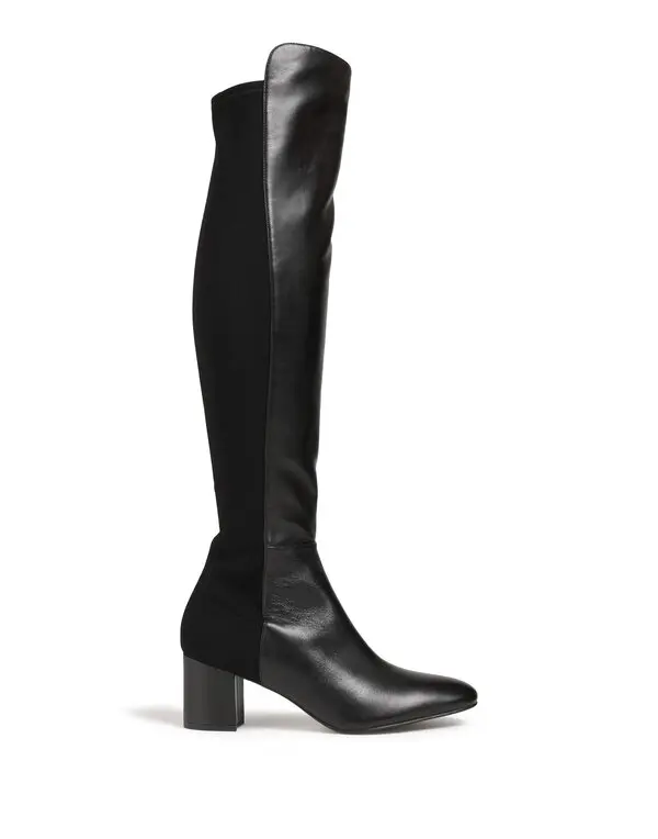 STUART WEITZMAN Leather & Textile Over-the-knee Boots