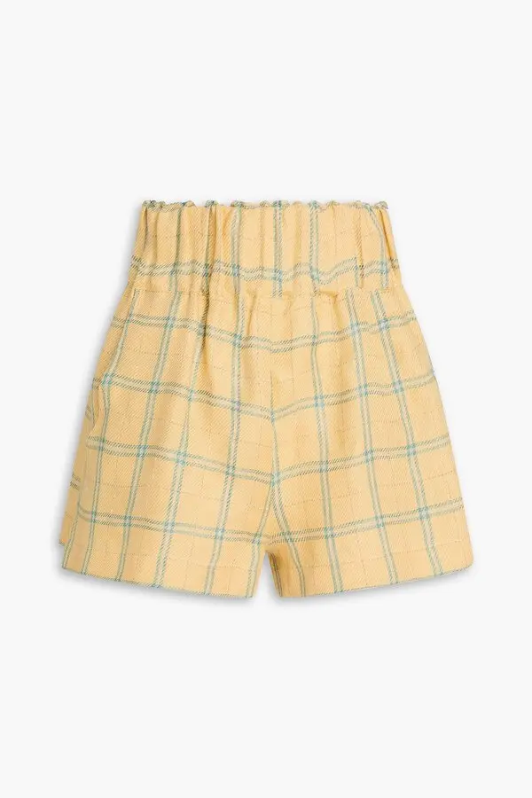 Bondi Born Checked Linen-twill Shorts