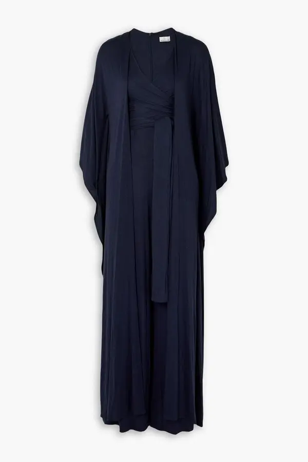Miguelina Norma Stretch-jersey Jumpsuit With Cape