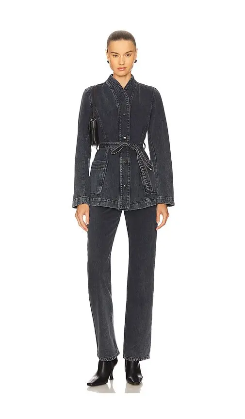 Remain Birger Christensen Belted Denim Jacket