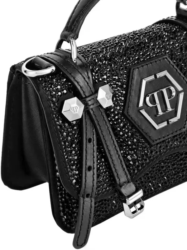 Philipp Plein Rhinestone-embellished Clutch - Black