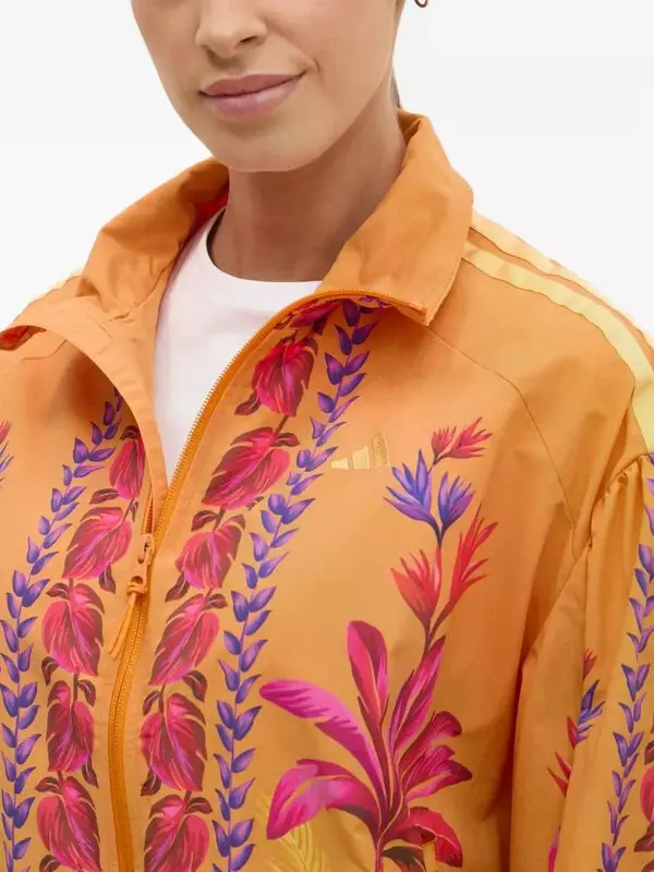 Adidas Floral-print Bomber Jacket