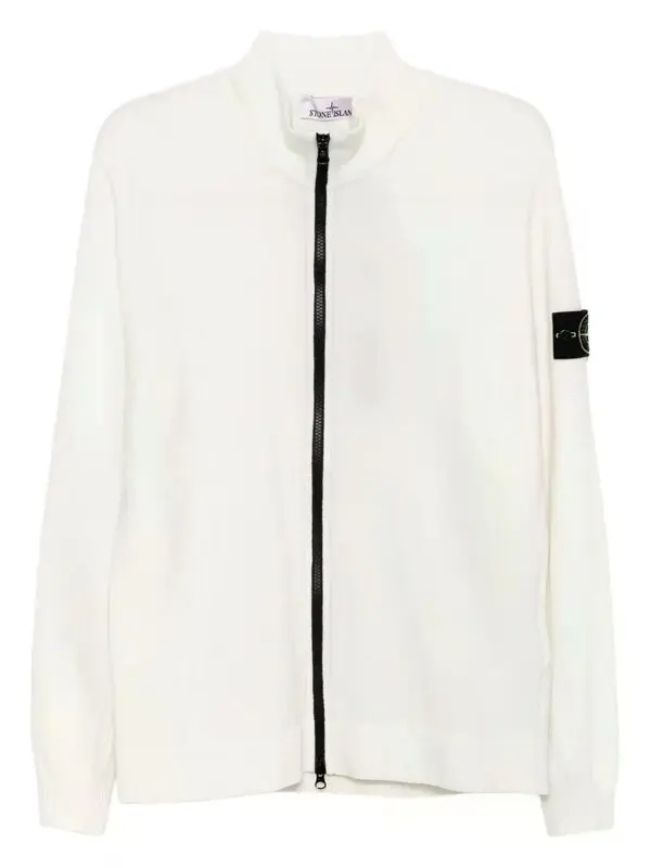 Stone Island Logo-patch Cardigan - Neutrals