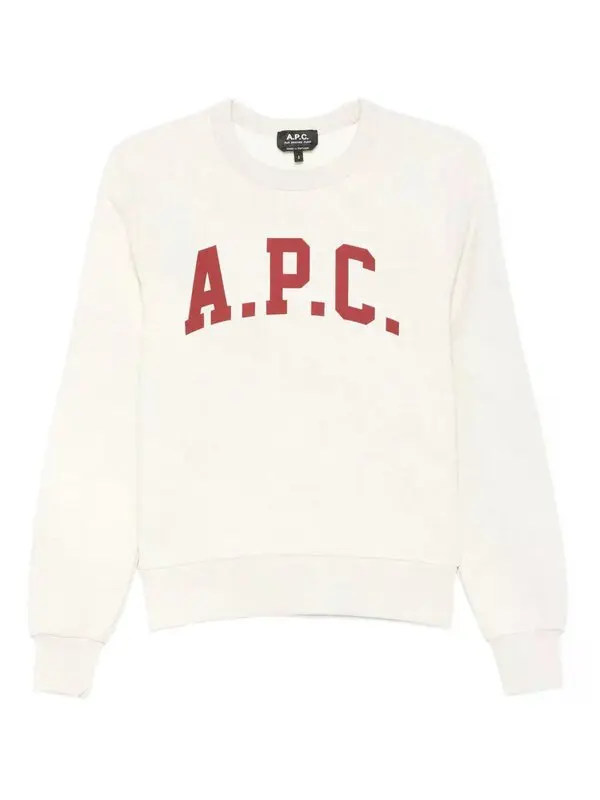 A.p.c. Logo-print Sweatshirt - Neutrals