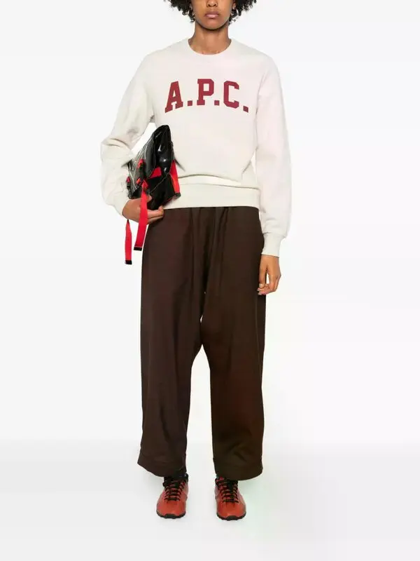 A.p.c. Logo-print Sweatshirt - Neutrals