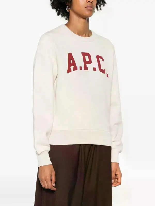 A.p.c. Logo-print Sweatshirt - Neutrals