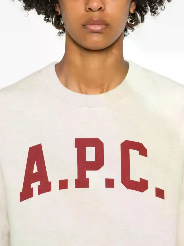 A.p.c. Logo-print Sweatshirt - Neutrals