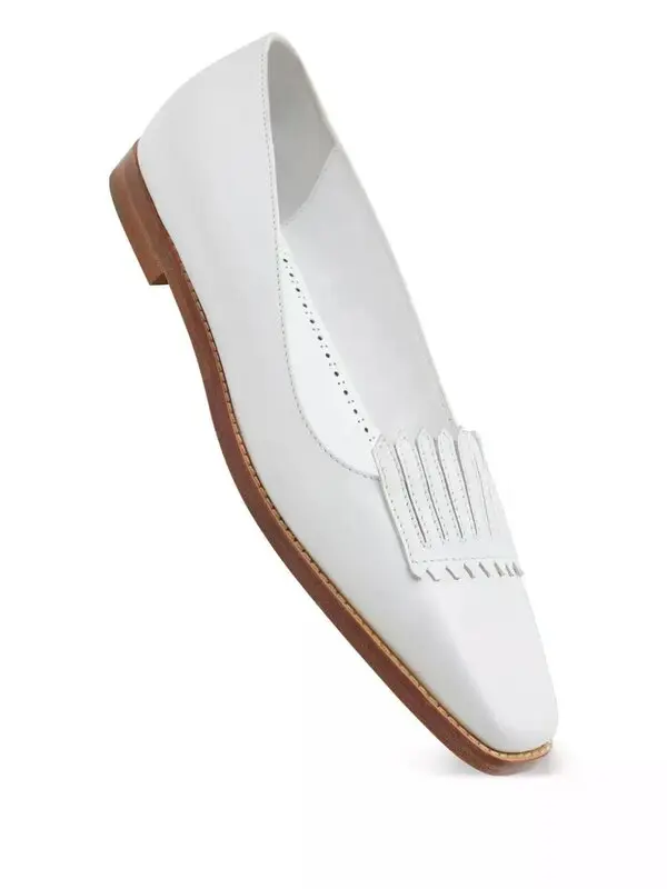 Manolo Blahnik Pausanias Flat Loafers In White - 56% Off