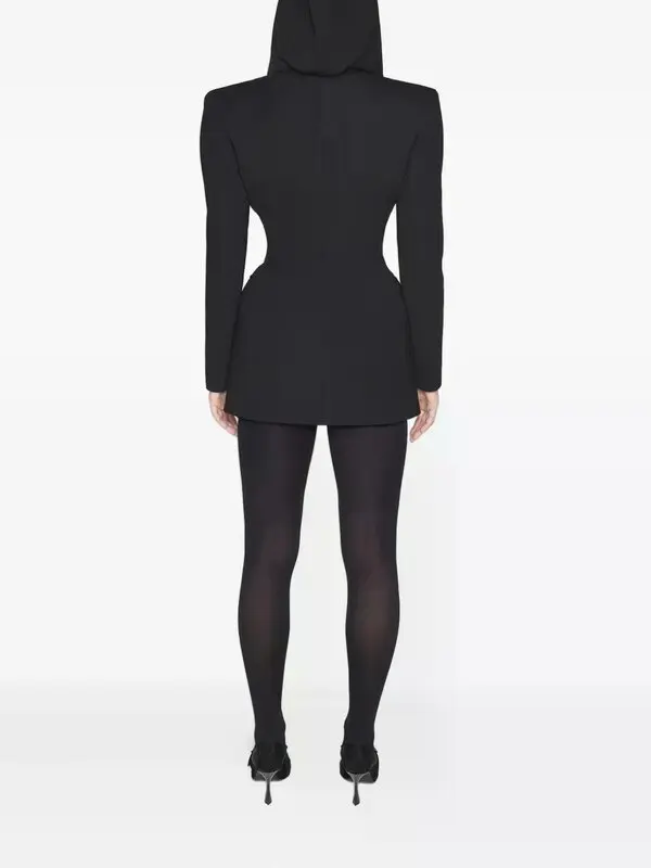 MUGLER Hooded Padded-shoulder Jacket