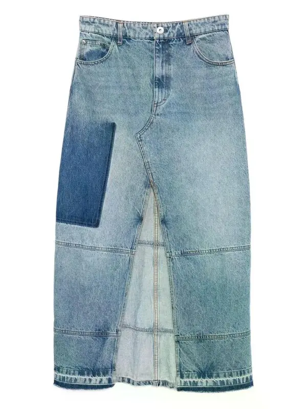 Co Collection Patchwork Denim Skirt