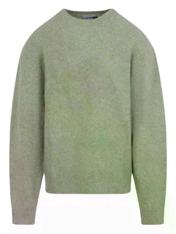 Carhartt Work In Progress Logo-embroidered Crew-neck Sweater - Green