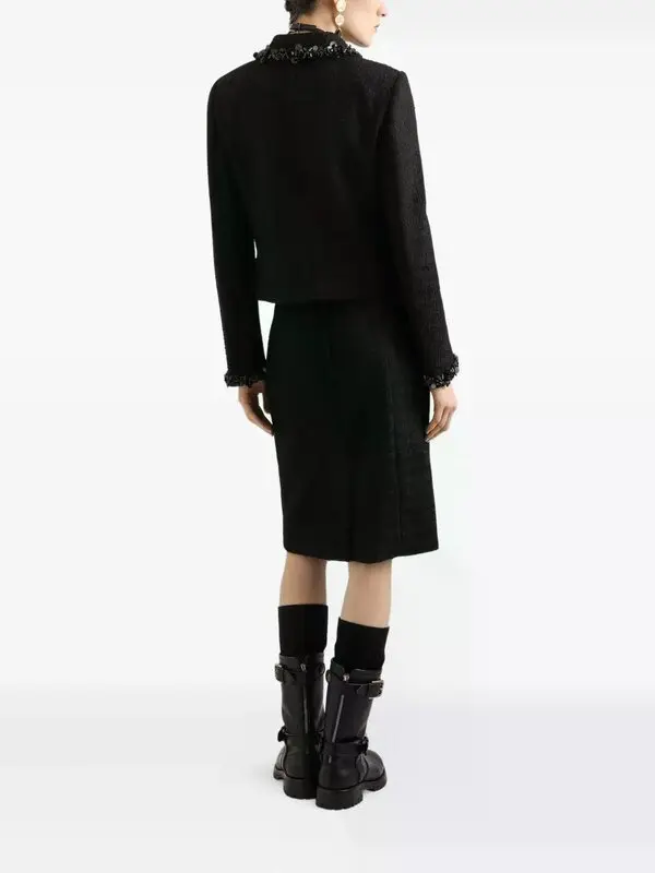 Dolce & Gabbana Pencil Skirt With Beaded Embellishments