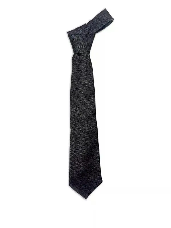 MAISON MARGIELA Textured Silk Neck Tie - Black