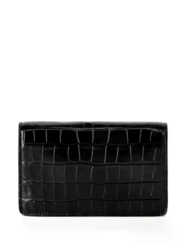 Philipp Plein Crystal-embellished Crocodile-effect Clutch