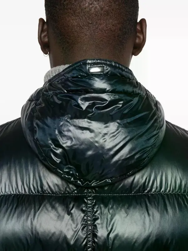 Herno Quilted Hooded Gilet - Blue