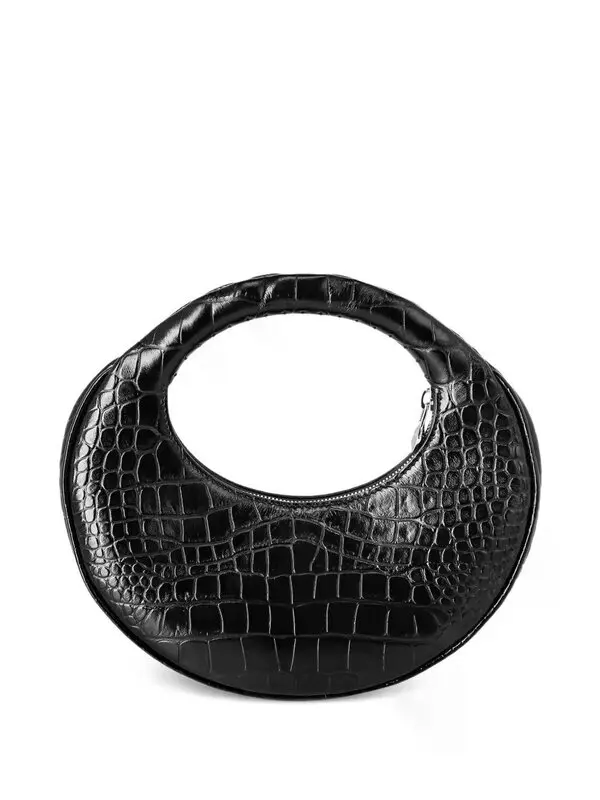 Philipp Plein Medium Moon Crocodile-print Clutch