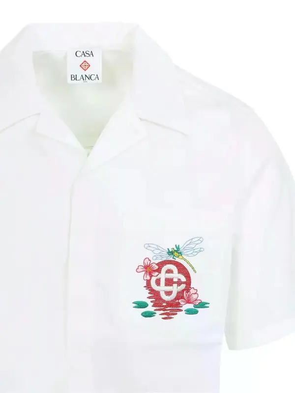 Casablanca Logo-embroidered Shirt - White
