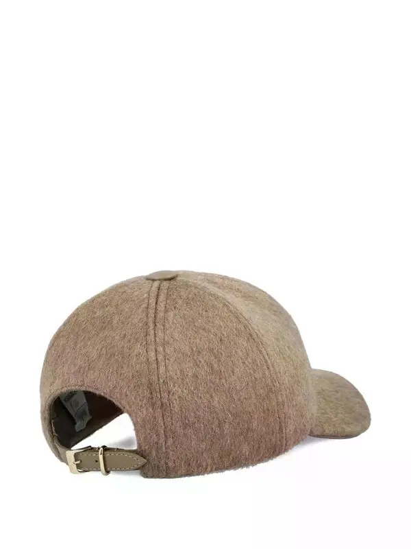 Max Mara Logo-plaque Cashmere Cap - Brown