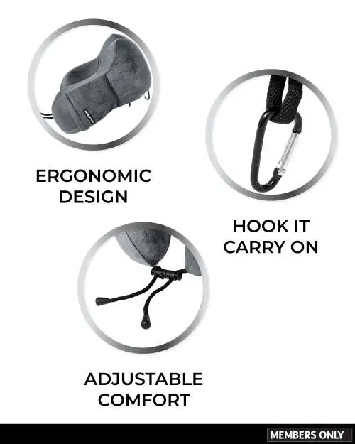 MEMBERS ONLY Memory Foam Travel Neck Pillow
