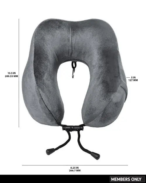 MEMBERS ONLY Memory Foam Travel Neck Pillow