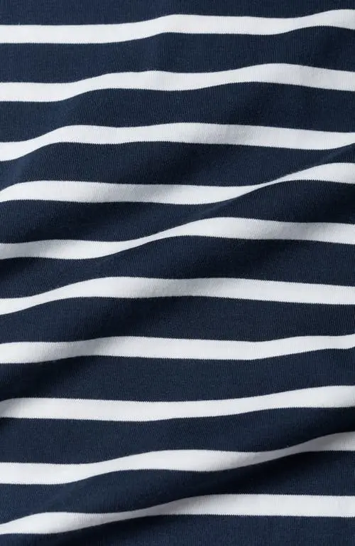 SEASALT CORNWALL Sailor Stripe Organic Cotton Top - Breton Maritime Chalk