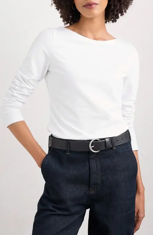 SEASALT CORNWALL Easel Long Sleeve Organic Cotton Top - Salt