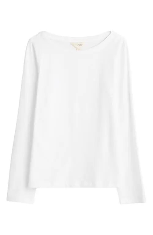 SEASALT CORNWALL Easel Long Sleeve Organic Cotton Top - Salt