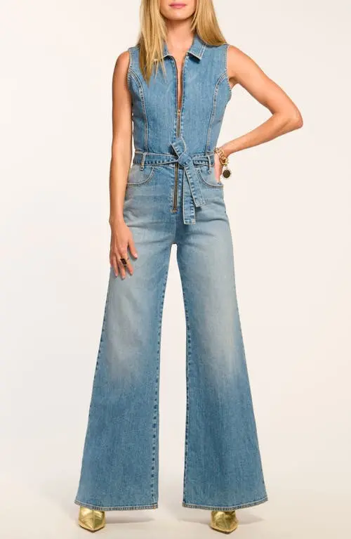 Ramy Brook Jemma Wide Leg Denim Jumpsuit - Light Wash