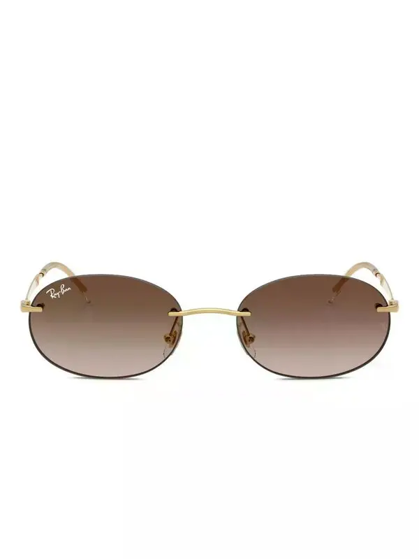 Ray-ban Rimless Oval Sunglasses - Gold