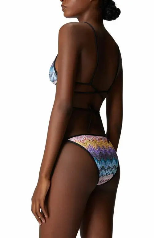 Missoni Bikini With Long Ties And Mesh Details - Multicoloured