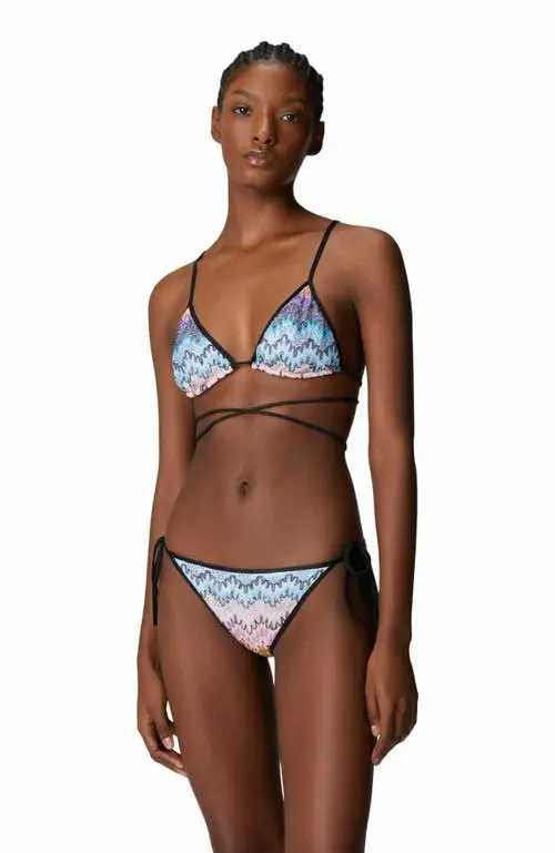 Missoni Bikini With Long Ties And Mesh Details - Multicoloured