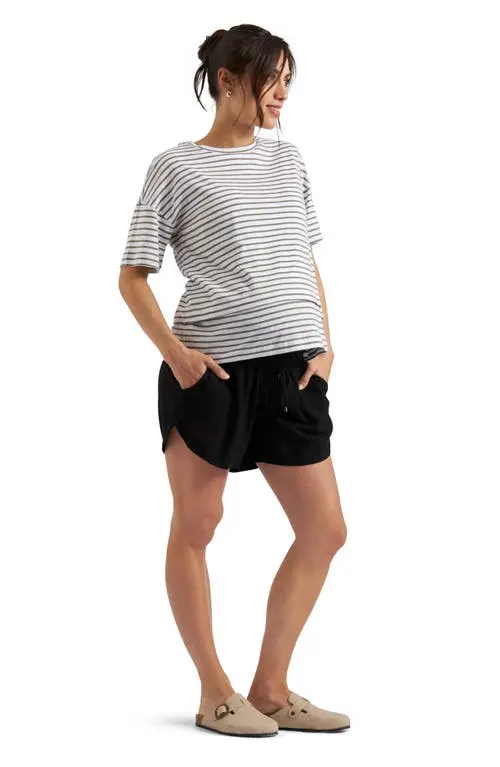 RIPE MATERNITY Byron Shirred Linen Short