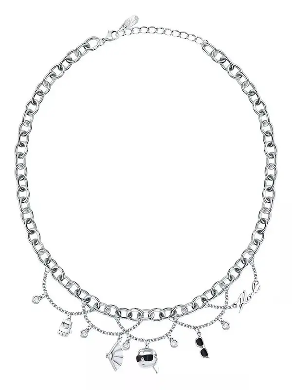 Karl Lagerfeld Multiple-charms Necklace - Silver