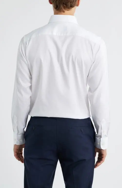 David Donahue Slim Fit Stretch Cotton Dress Shirt