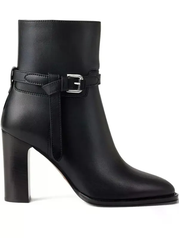 Ralph Lauren 90mm Donnely Buckle-strap Boots - Black