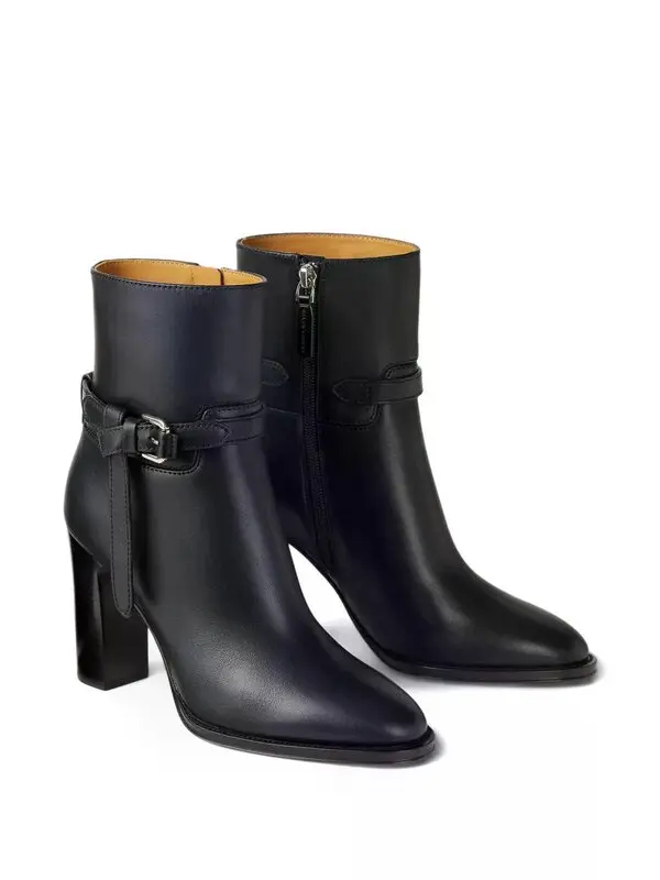 Ralph Lauren 90mm Donnely Buckle-strap Boots - Black
