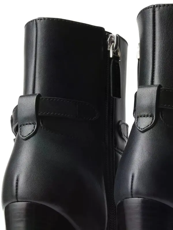 Ralph Lauren 90mm Donnely Buckle-strap Boots - Black