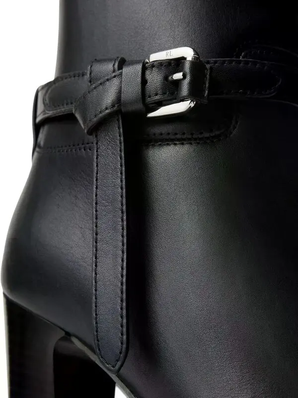 Ralph Lauren 90mm Donnely Buckle-strap Boots - Black