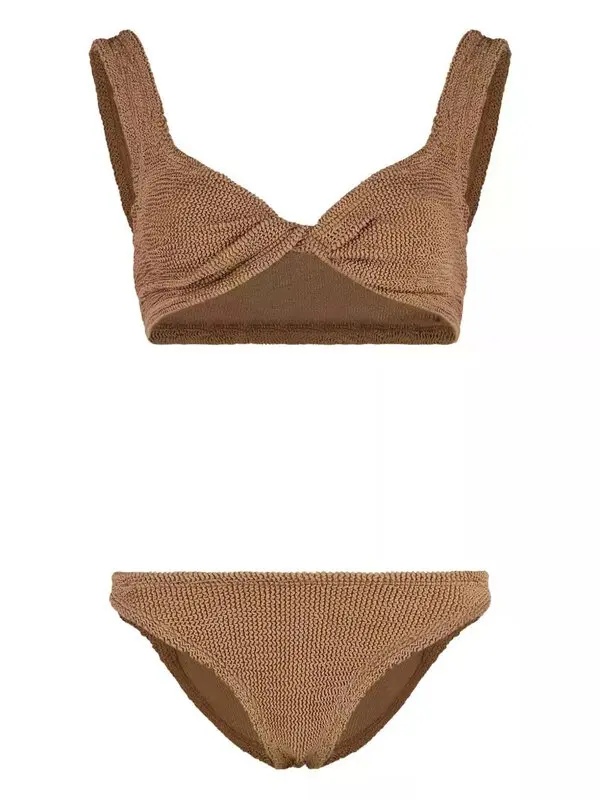 Hunza G Juno Twist-front Bikini - Brown