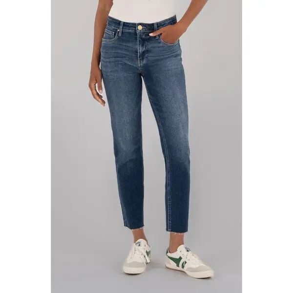 Kut From The Kloth Rachael Raw Hem High-rise Mom Jeans - Explore