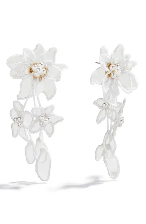 Baublebar Elsie Floral Drop Earrings - White