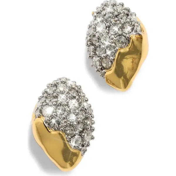 Alexis Bittar Solanales Tiny Pebble Stud Earrings - Gold/crystals