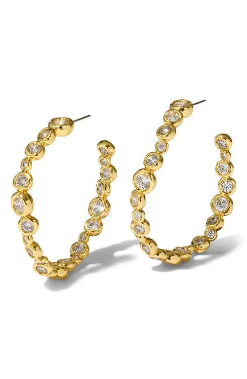 Alexis Bittar Large Asterales Cubic Zirconia Hoop Earrings - Gold/stones