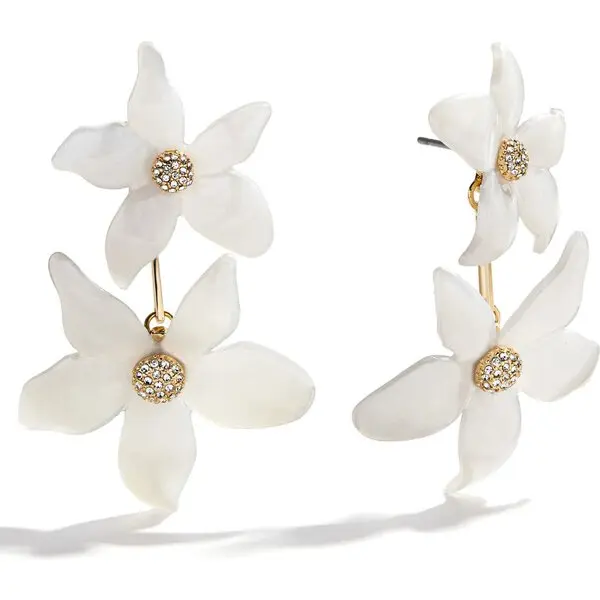 Baublebar Faye Floral Drop Earrings - White