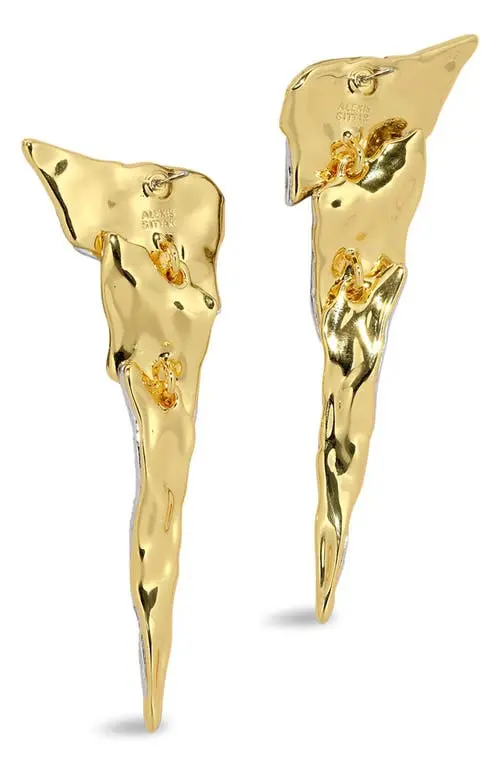 Alexis Bittar Solanales Crystal Cascade Drop Earrings - Gold/crystals