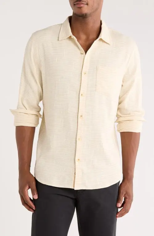 Marine Layer Classic Stripe Stretch Cotton Button-up Shirt