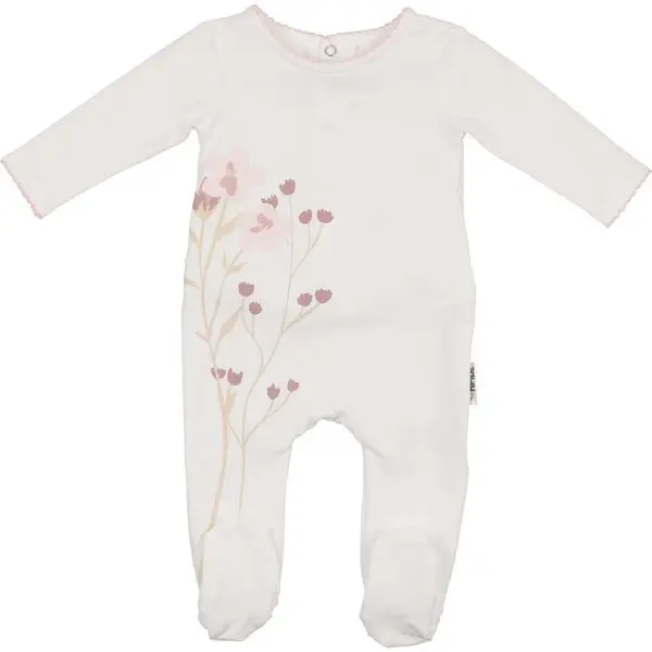 MANIÈRE Blooming Bouquet Footie - Ivory