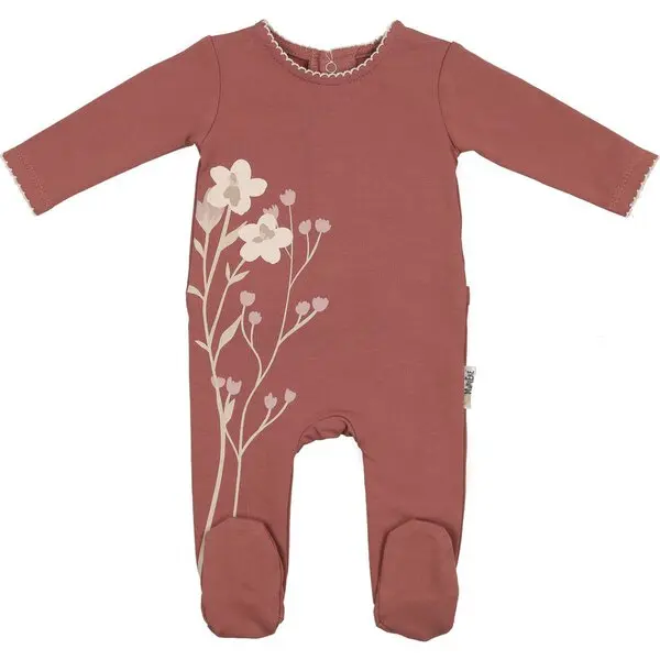 MANIÈRE Blooming Bouquet Footie - Rust