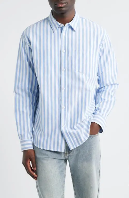 925 ORIGINALS Directors Oxford Button-up Shirt - Blue Stripe