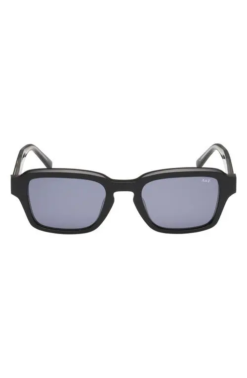 Abercrombie 51mm Square Sunglasses - Shiny Black/smoke Lens